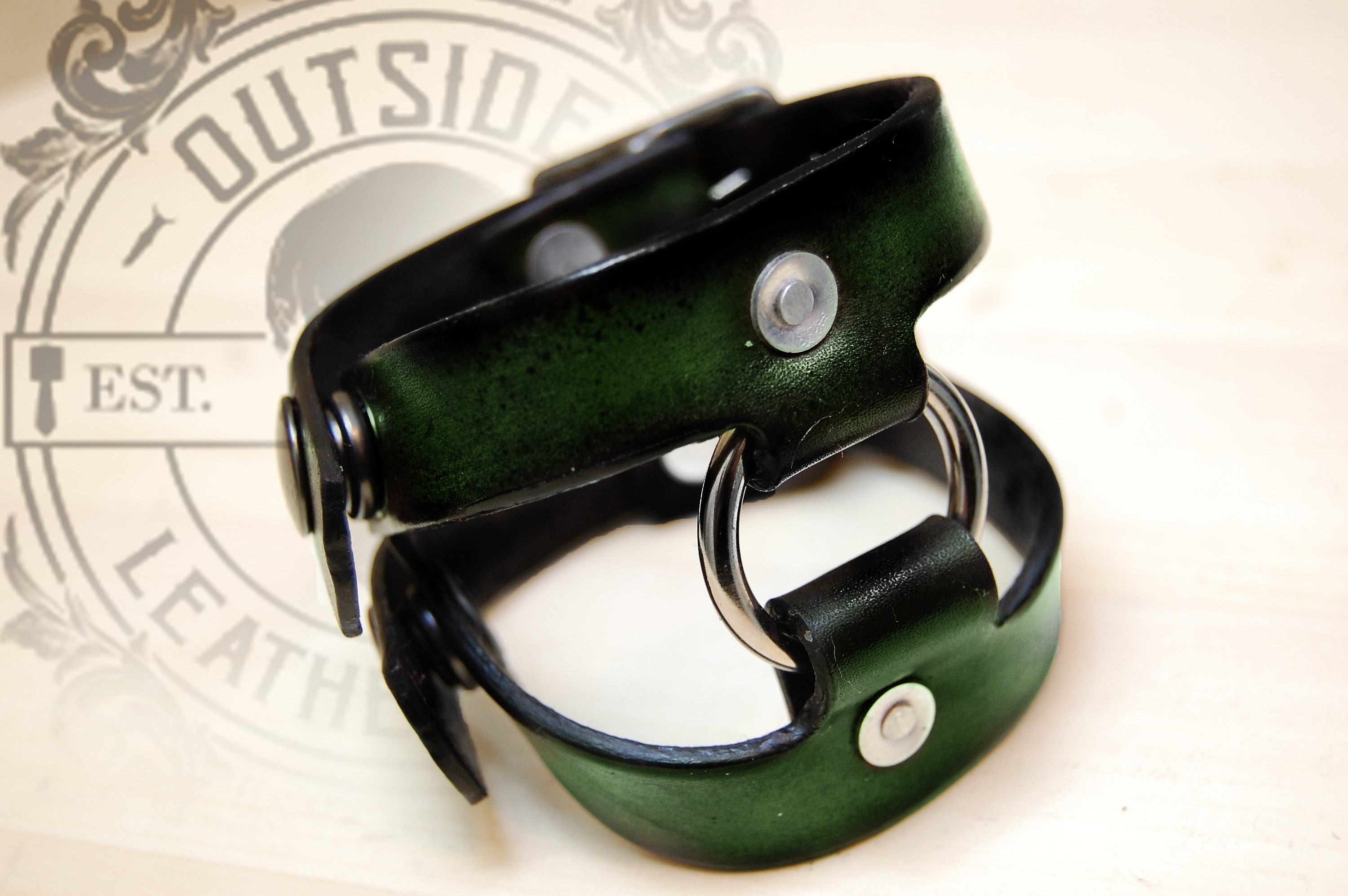 Transformable Leather Restraint Bracelet, Vegetable-tanned Cuffs - Etsy