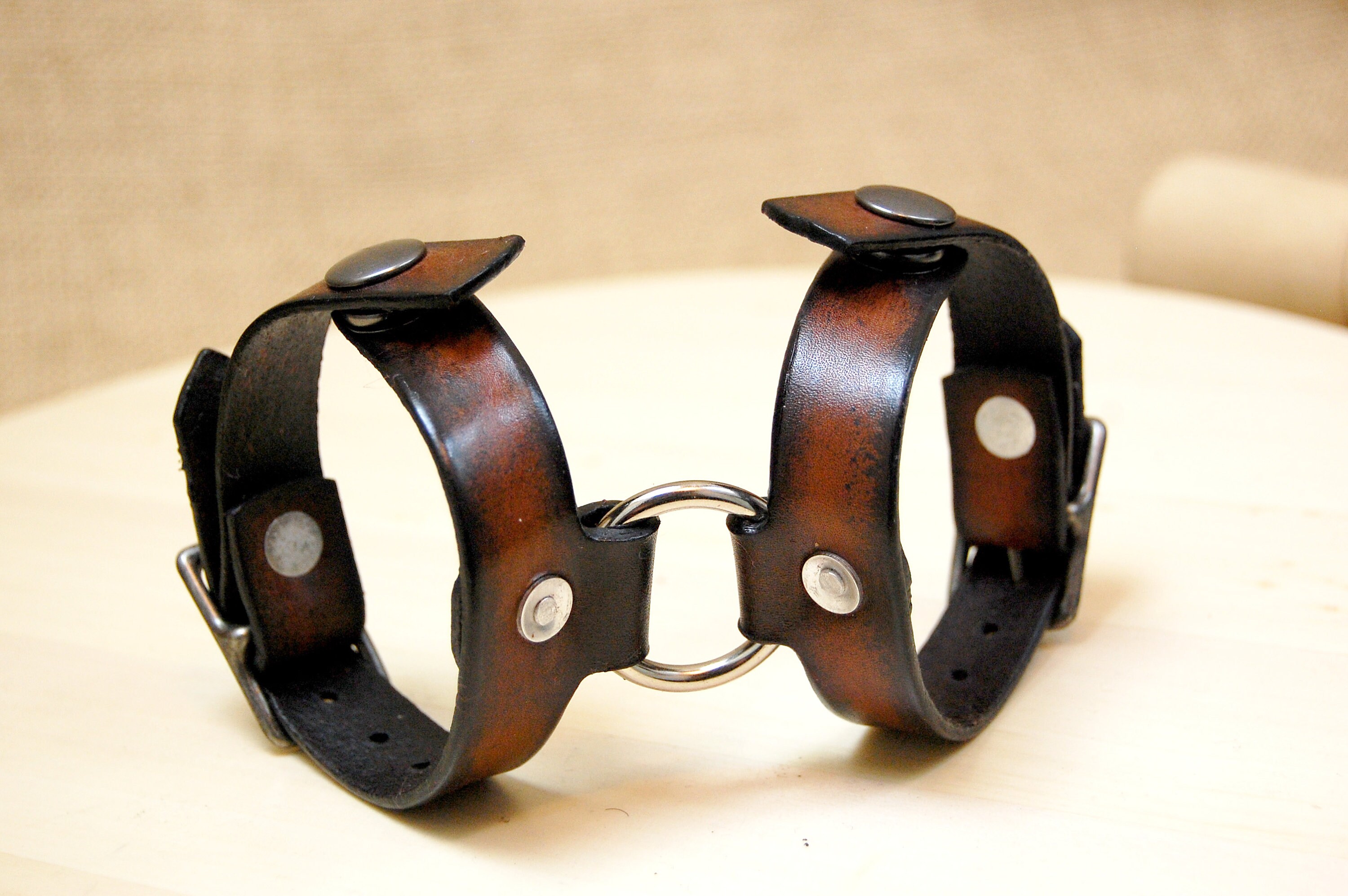 Discreet Restraint Leather Bracelet ,transformable Leather Restraint ...