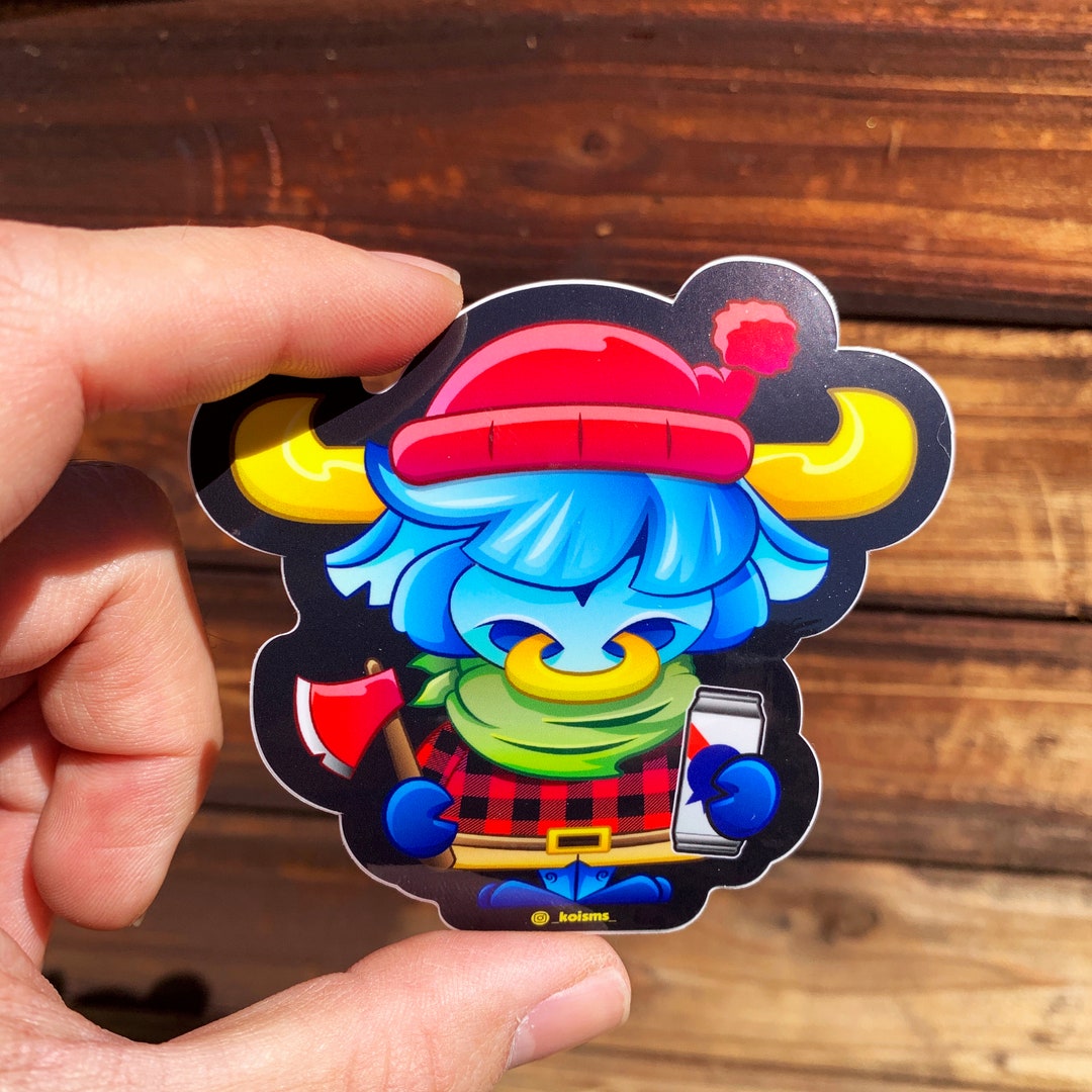 Beau the Blue Ox Vinyl Sticker - Etsy