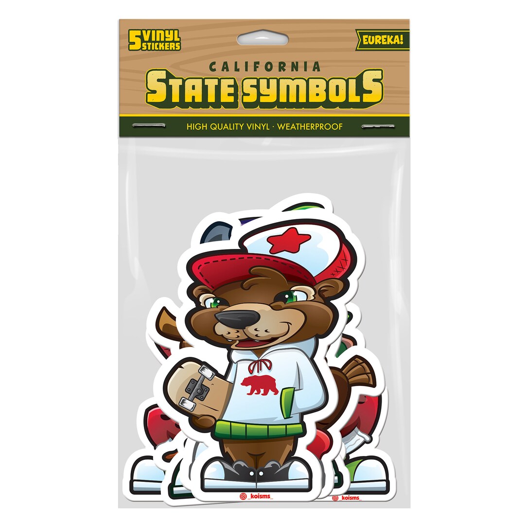 California State Symbols Sticker 5 Pack - Etsy