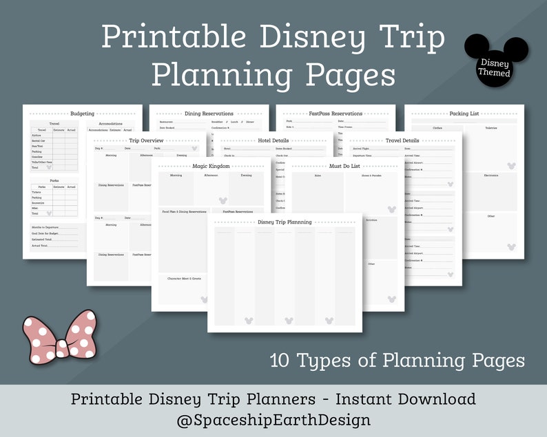 Magical Trip Planning Pages | Magical Vacation | Printable Pages ...