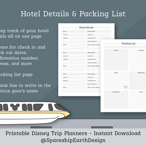 Magical Trip Planning Pages | Magical Vacation | Printable Pages ...