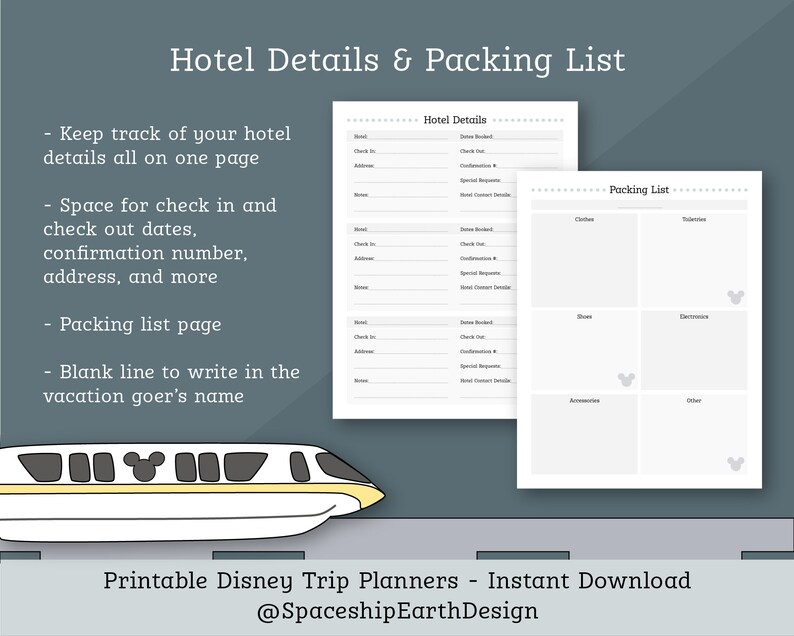 Magical Trip Planning Pages | Magical Vacation | Printable Pages ...