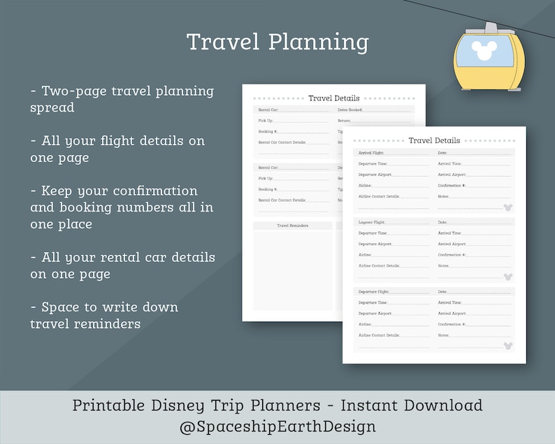 Magical Trip Planning Pages | Magical Vacation | Printable Pages ...