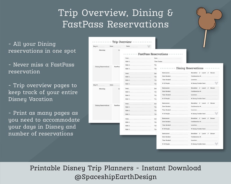 Magical Trip Planning Pages | Magical Vacation | Printable Pages ...