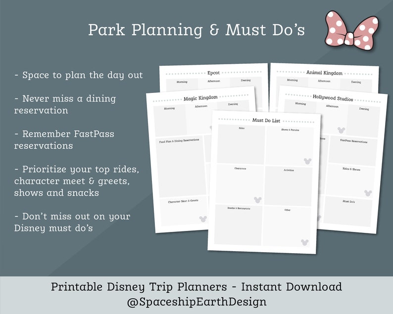 Magical Trip Planning Pages | Magical Vacation | Printable Pages ...