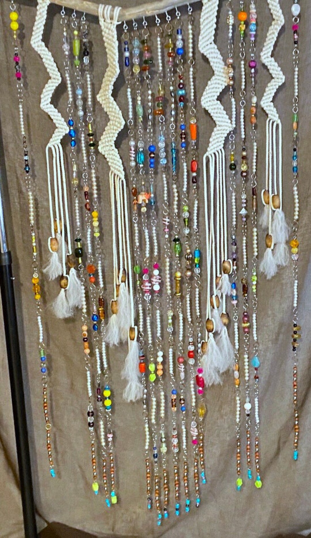 Bead Curtain With Macrame - Etsy
