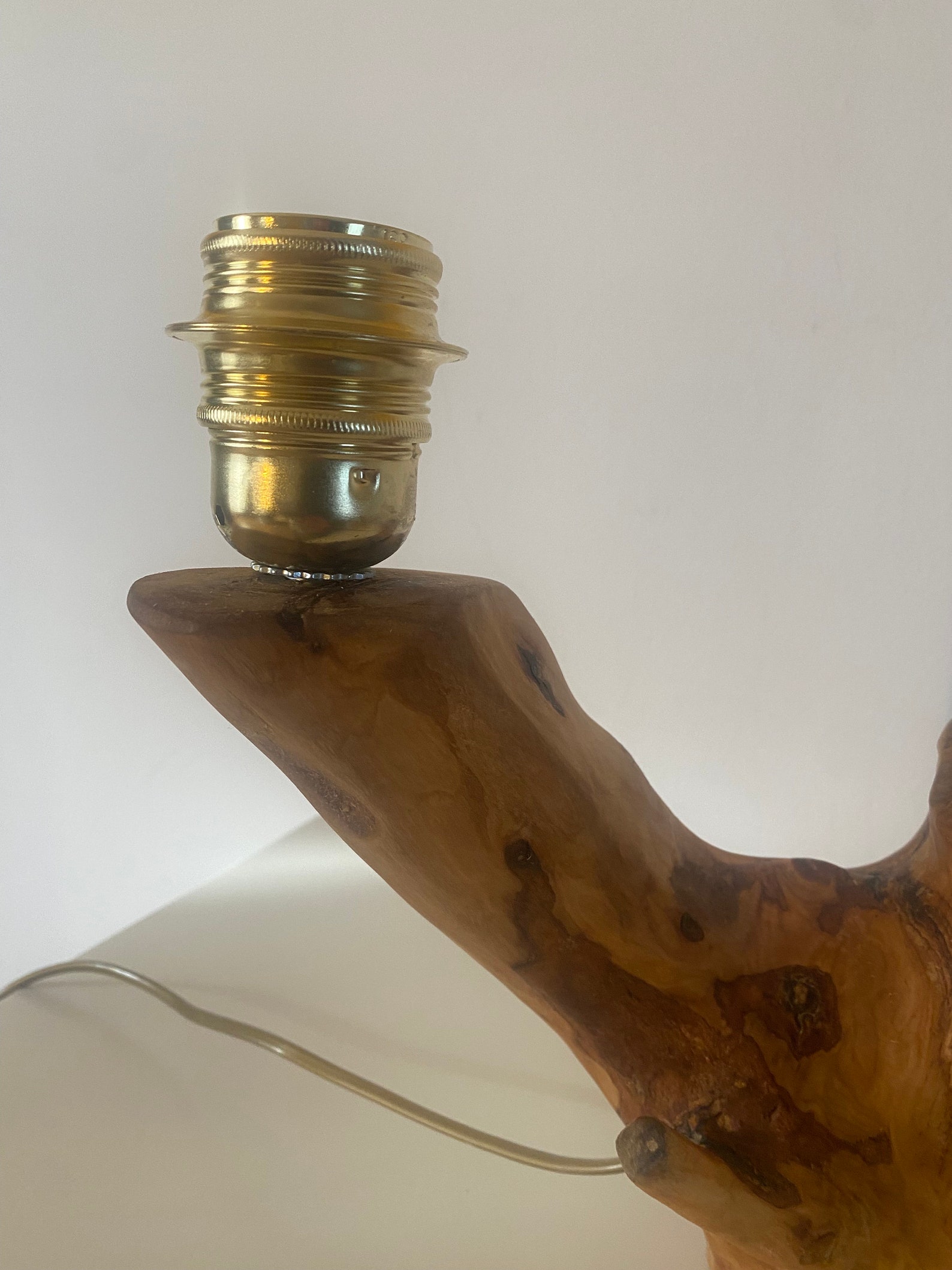 Free Standing Wooden Rustic Olive Tree Table Lamp - Etsy