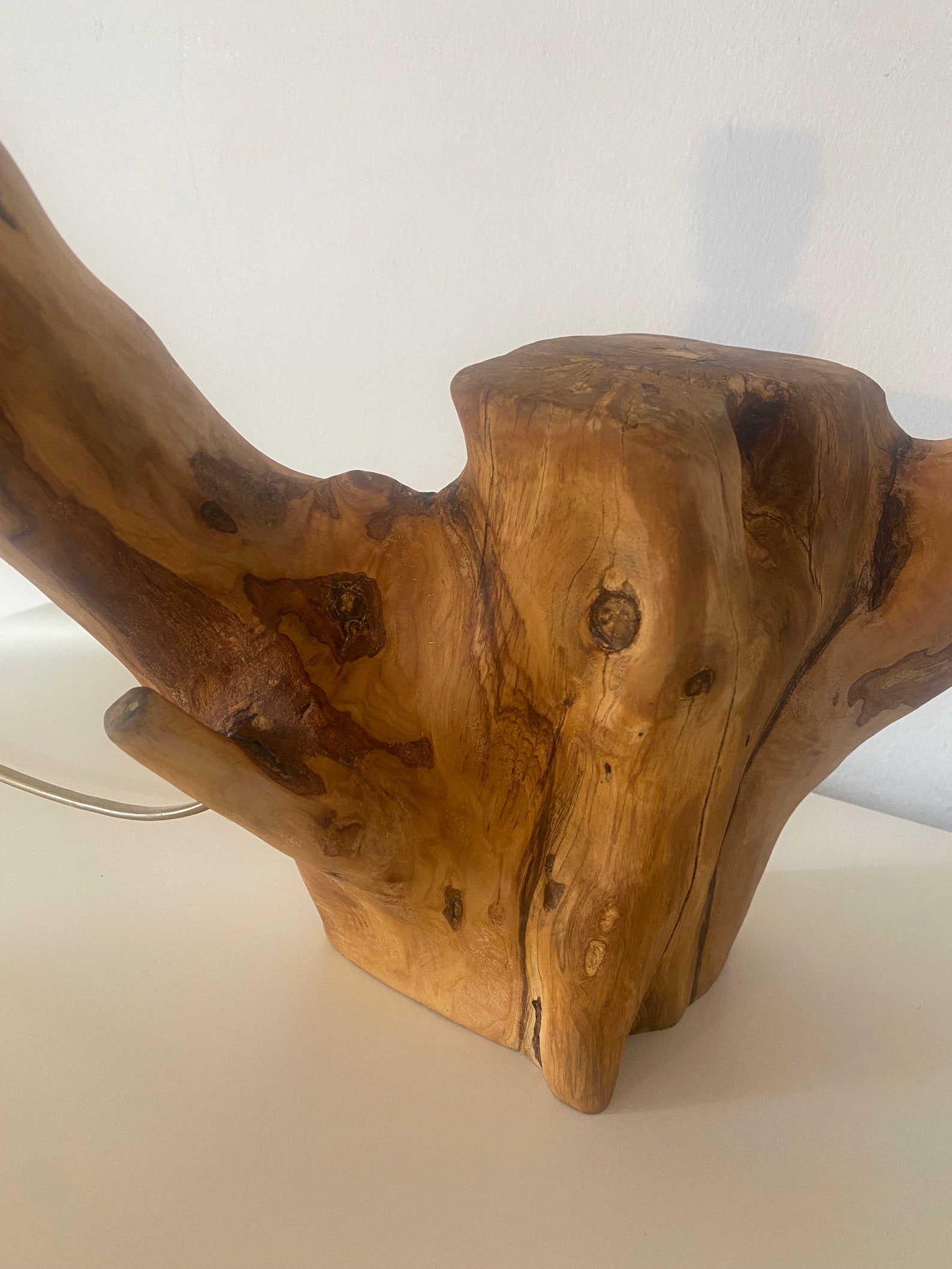 Free Standing Wooden Rustic Olive Tree Table Lamp - Etsy