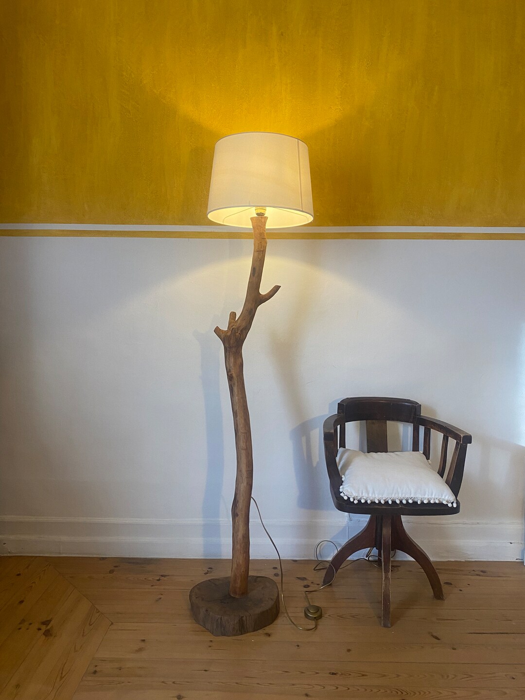 Free Standing Wooden Rustic Olive Tree Lamp - Etsy