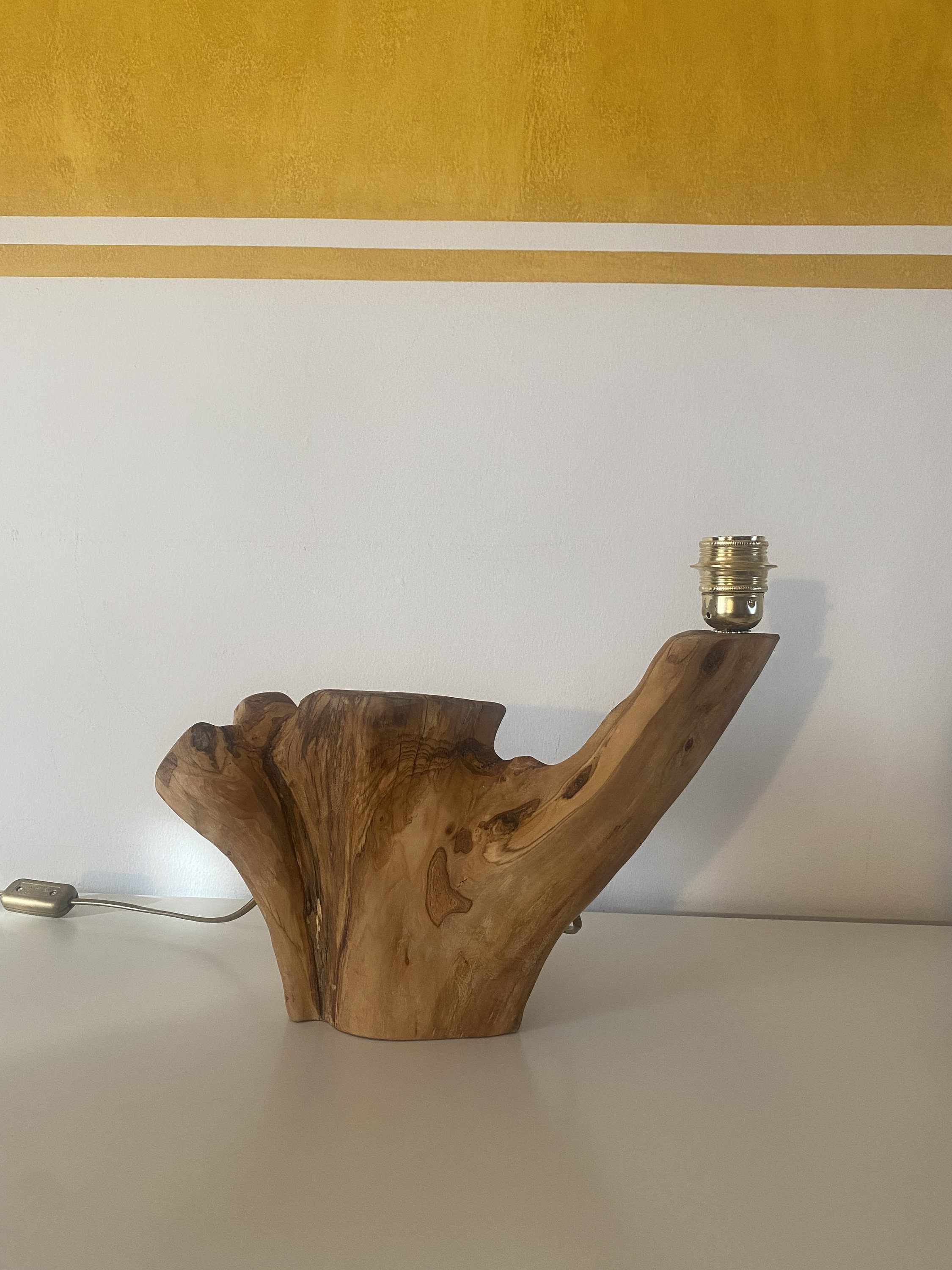 Free Standing Wooden Rustic Olive Tree Table Lamp - Etsy