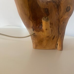 Free Standing Wooden Rustic Olive Tree Table Lamp - Etsy
