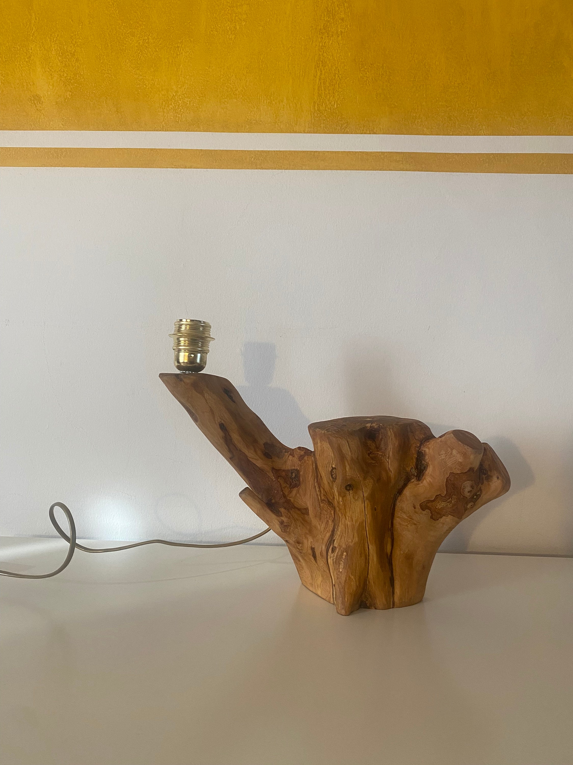 Free Standing Wooden Rustic Olive Tree Table Lamp - Etsy