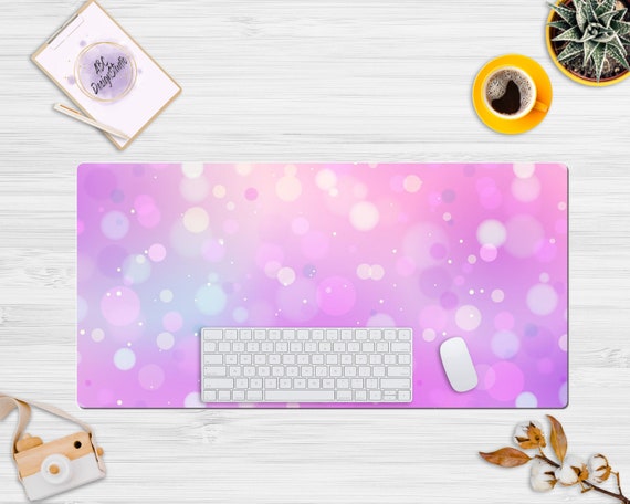 Pastel Bokeh Cute Desk Mat Cute Desk Pad Extra Large Desk - Etsy