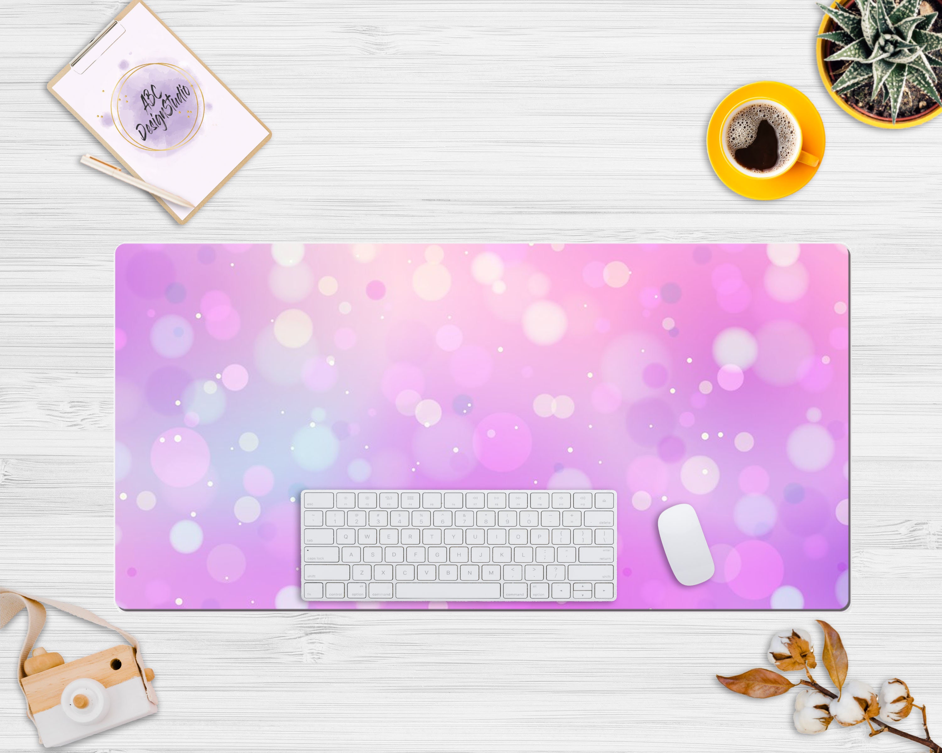 Pastel Bokeh Cute Desk Mat Cute Desk Pad Extra Large Desk | Etsy