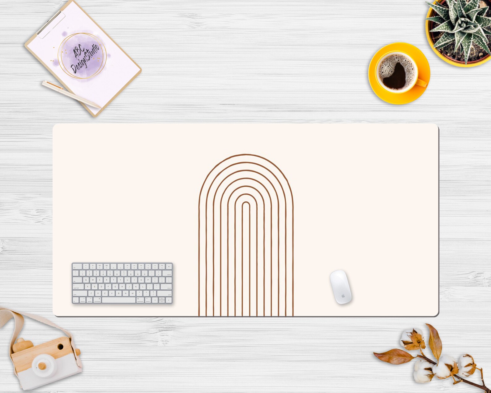 Rainbow Boho Desk Mat Cute Desk Mat Extra Large Desk Mat - Etsy