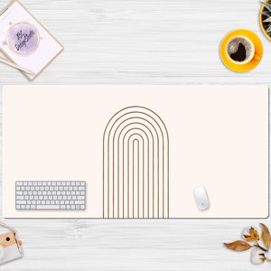 Rainbow Boho Desk Mat, Cute Desk Mat, Extra Large Desk Mat, Gaming ...