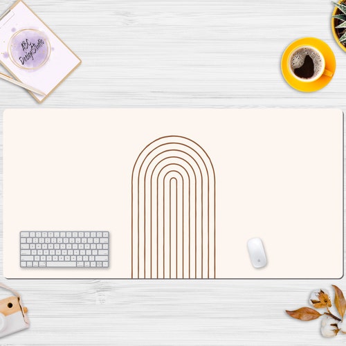 Rainbow Boho Desk Mat Cute Desk Mat Extra Large Desk Mat - Etsy