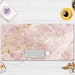 Pink Marble With Gold Desk Mat, Marble Desk Pad, Desk Mat Marble Pink ...