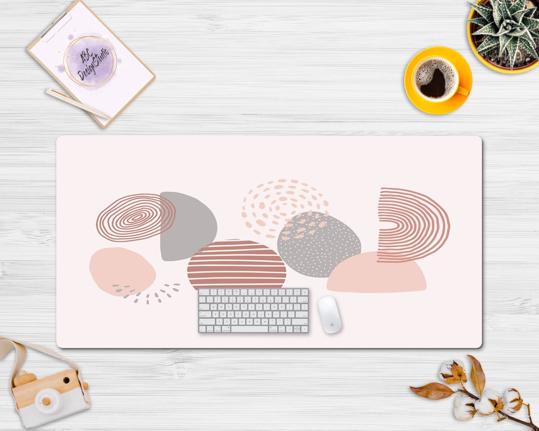 Abstract Pastel Aesthetic Boho Desk Mat, Boho Desk Mat, Extra Large ...