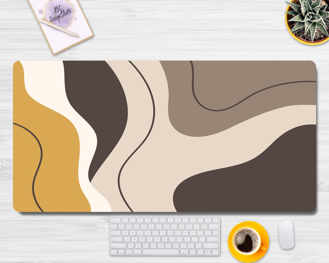 Boho Pastel Abstract Desk Mat, Boho Desk Mat, Cute Desk Mat, Mouse Mat ...