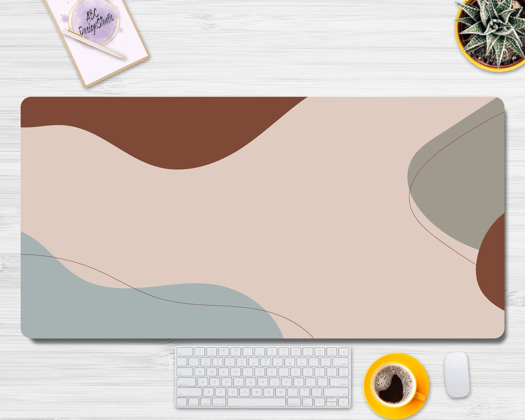 Boho Pastel Painting Desk Mat Boho Desk Mat Cute Desk Mat - Etsy