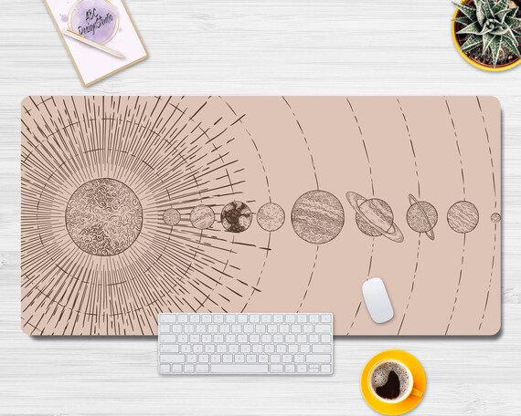 Mysterious Planets Orbital Desk Mat Extra Large Desk Mat | Etsy