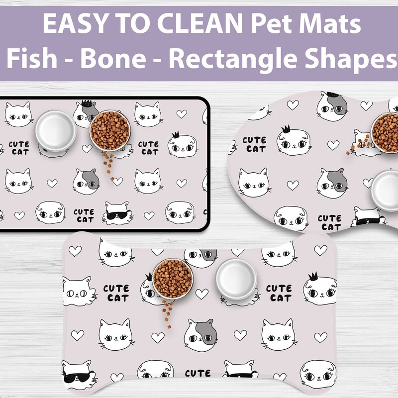 Cat Food Mat - Etsy