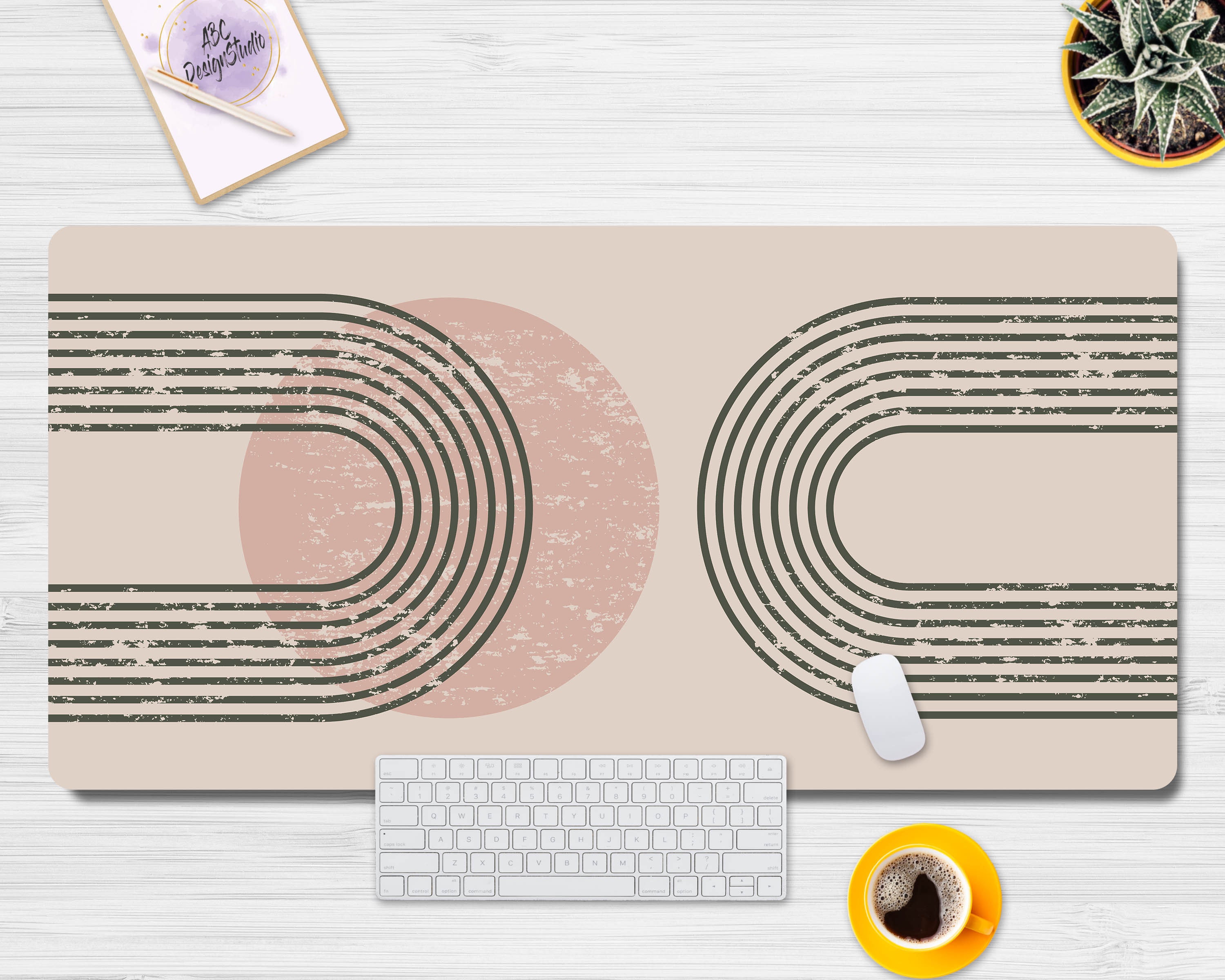 Rainbow Boho Desk Mat Cute Desk Mat Extra Large Desk Mat - Etsy