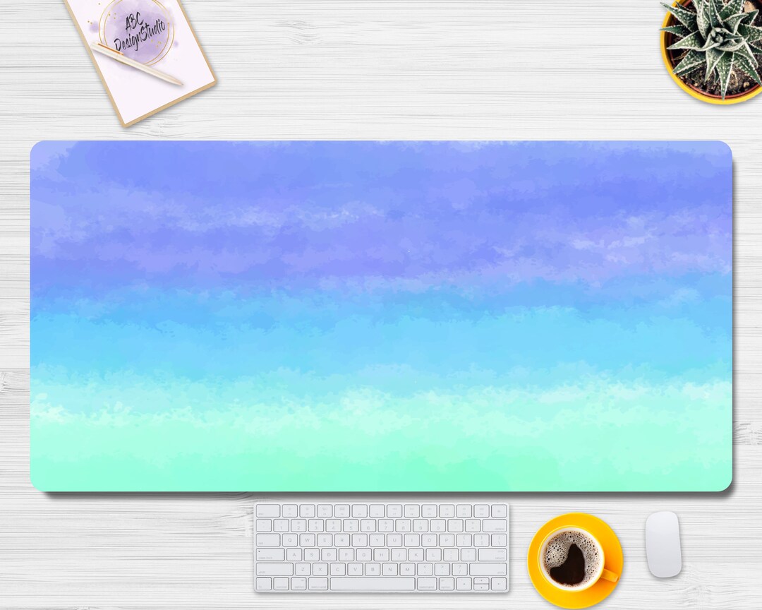 Cute Watercolor Pastel Desk Mat XXL Home Office Desk Pad - Etsy