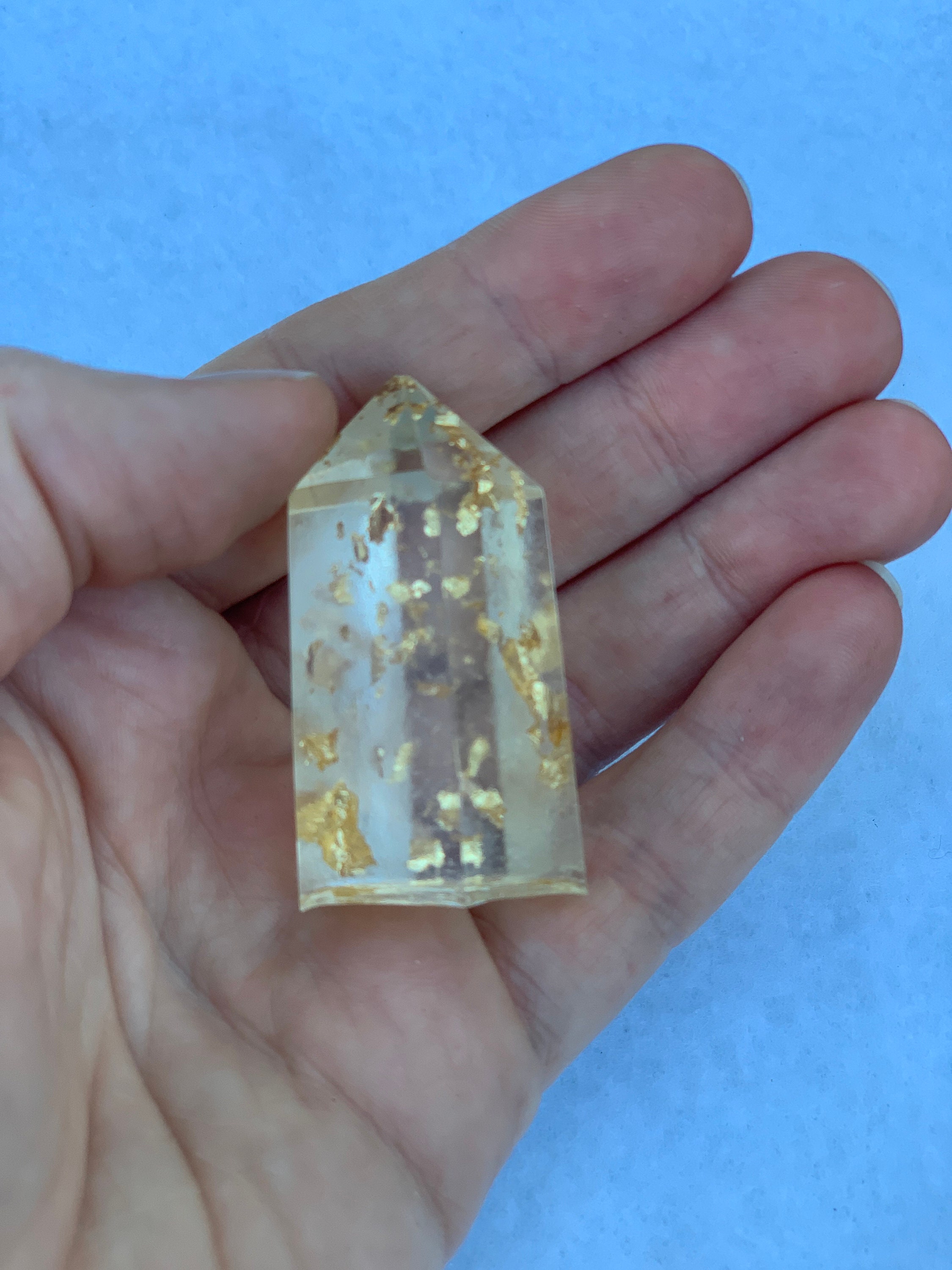 Floating Gold Flake Stand Alone Faux Crystal - Etsy 日本