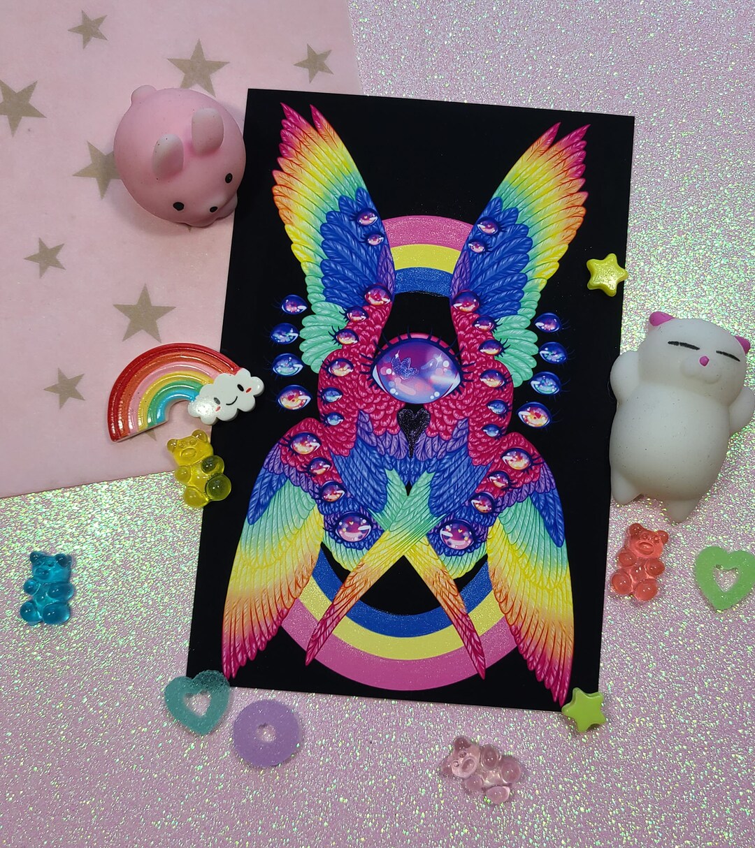 Fear Not Human Limited Edition Hand Embellished Mini-print - Etsy