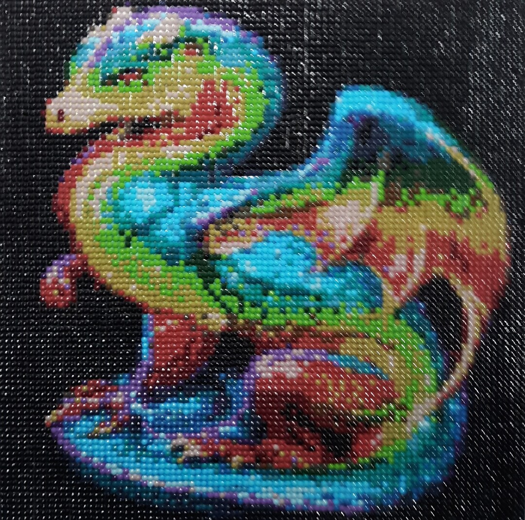 Colorful Dragon Completed 5D Diamond Painting - Etsy