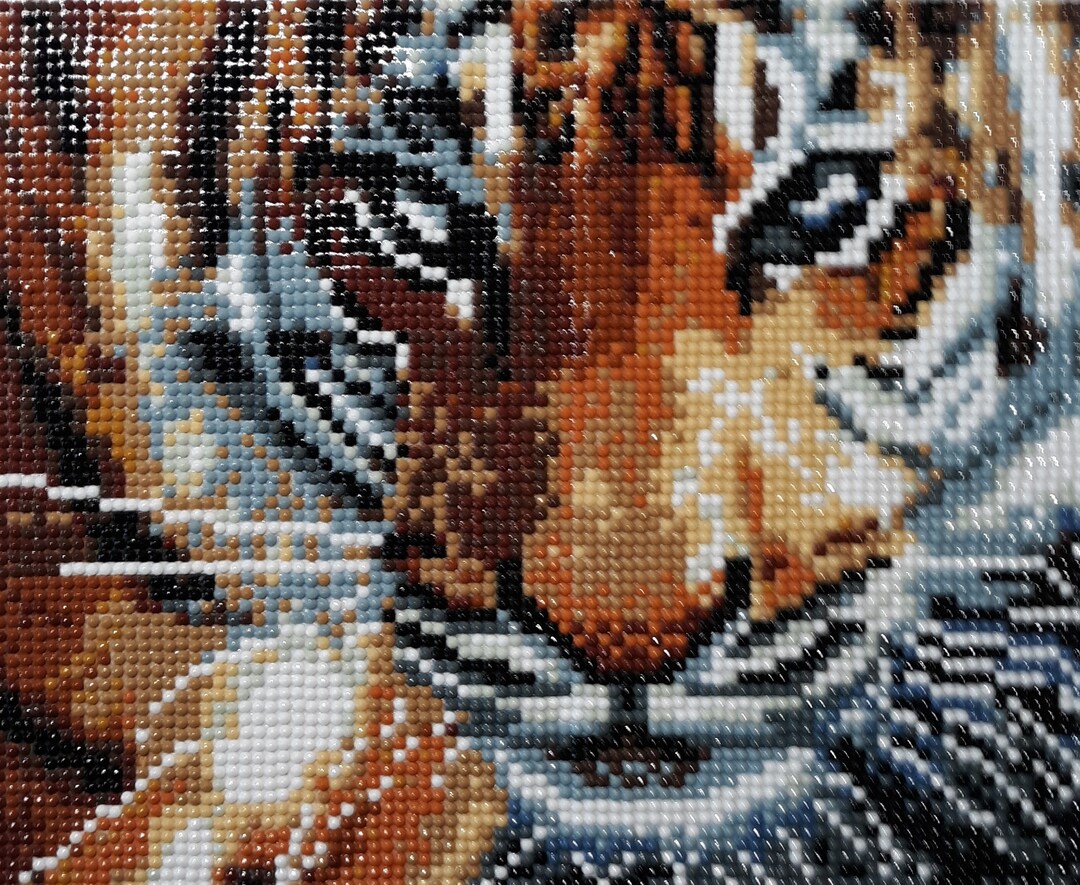 Tiger Face Completed 5D Diamond Painting - Etsy