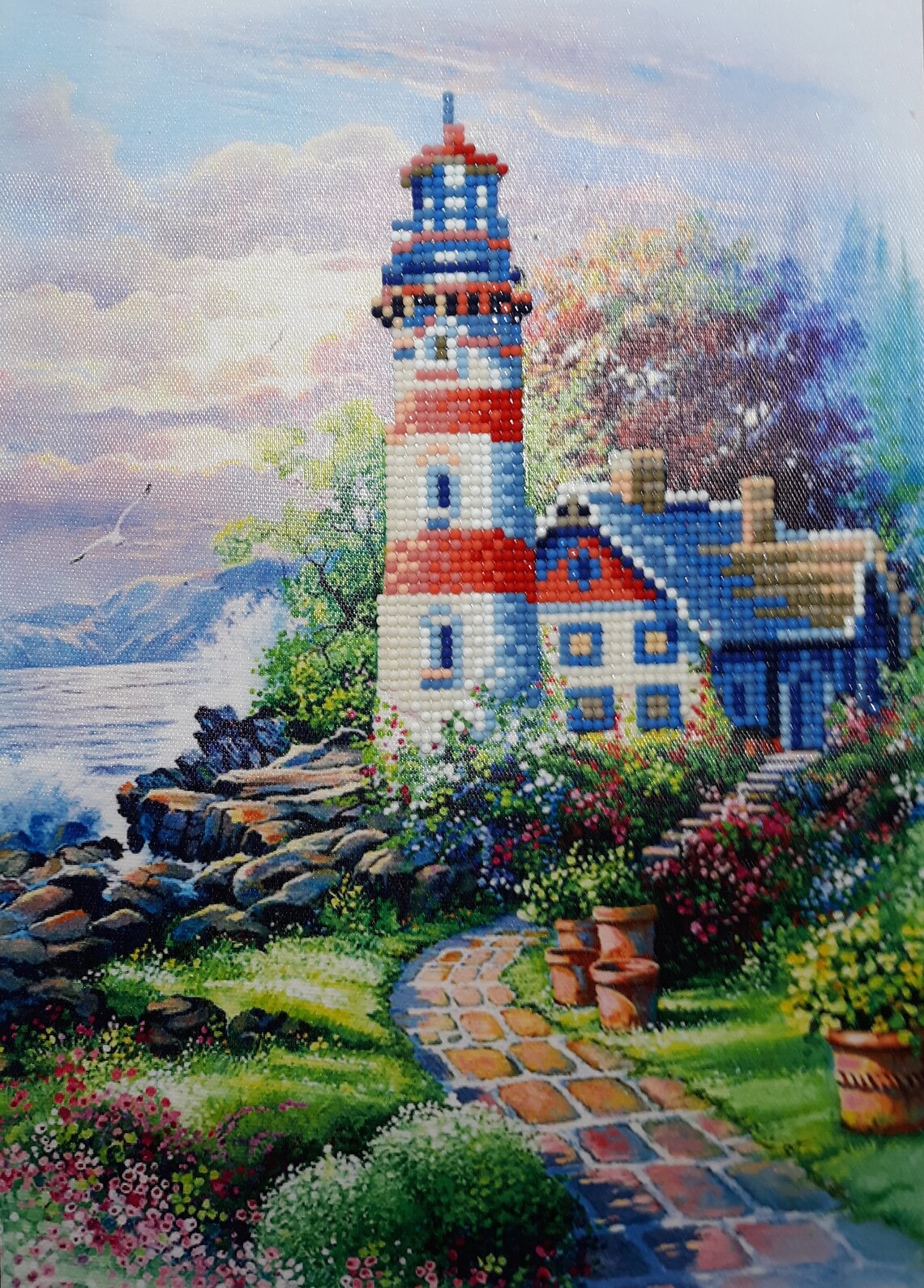 Lighthouse Completed 5D Diamond Painting - Etsy