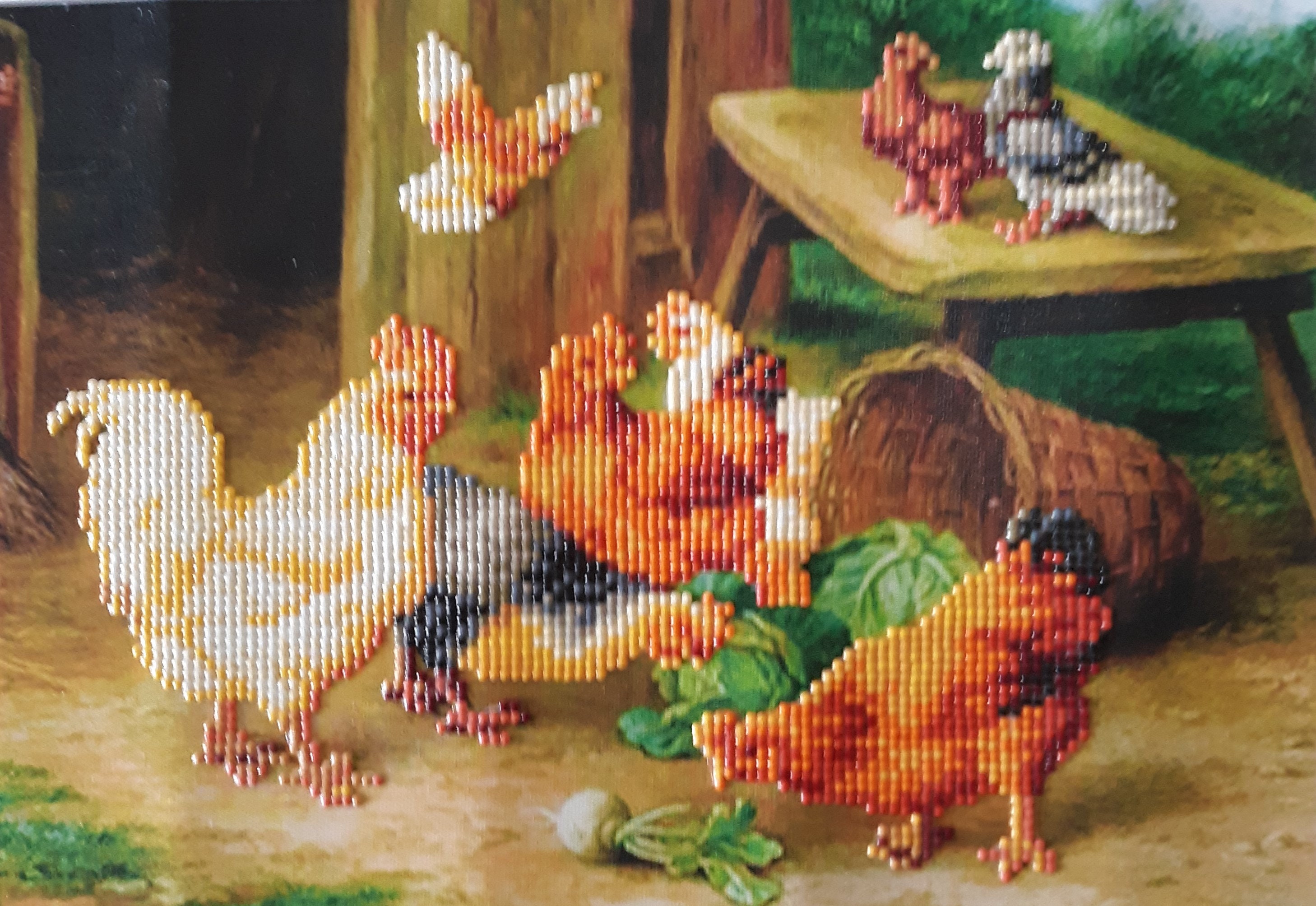Chickens Completed 5D Diamond Painting - Etsy UK