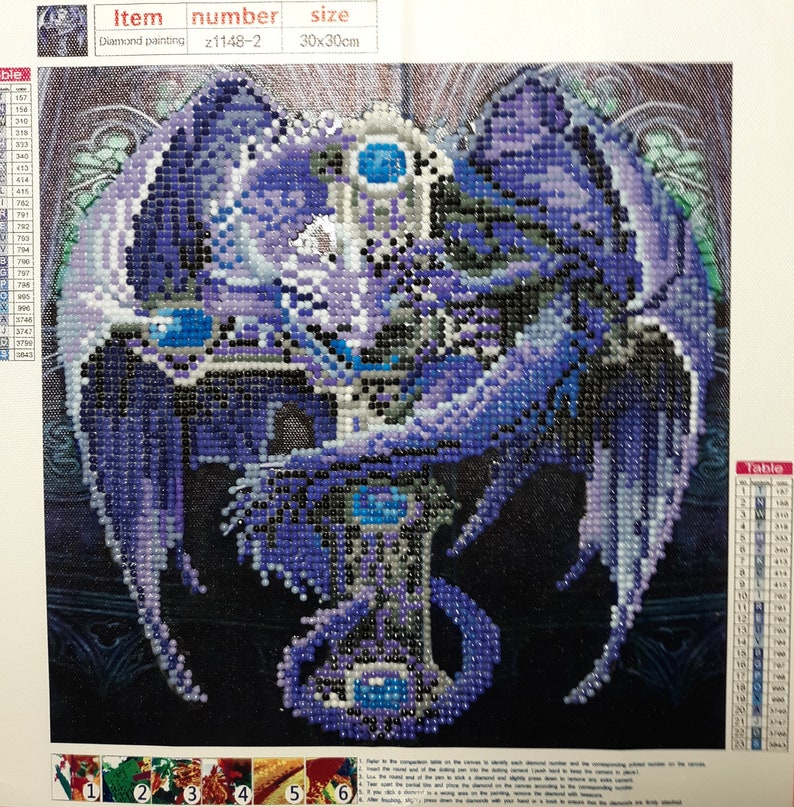 Dragon on Cross Completed 5D Diamond Painting - Etsy