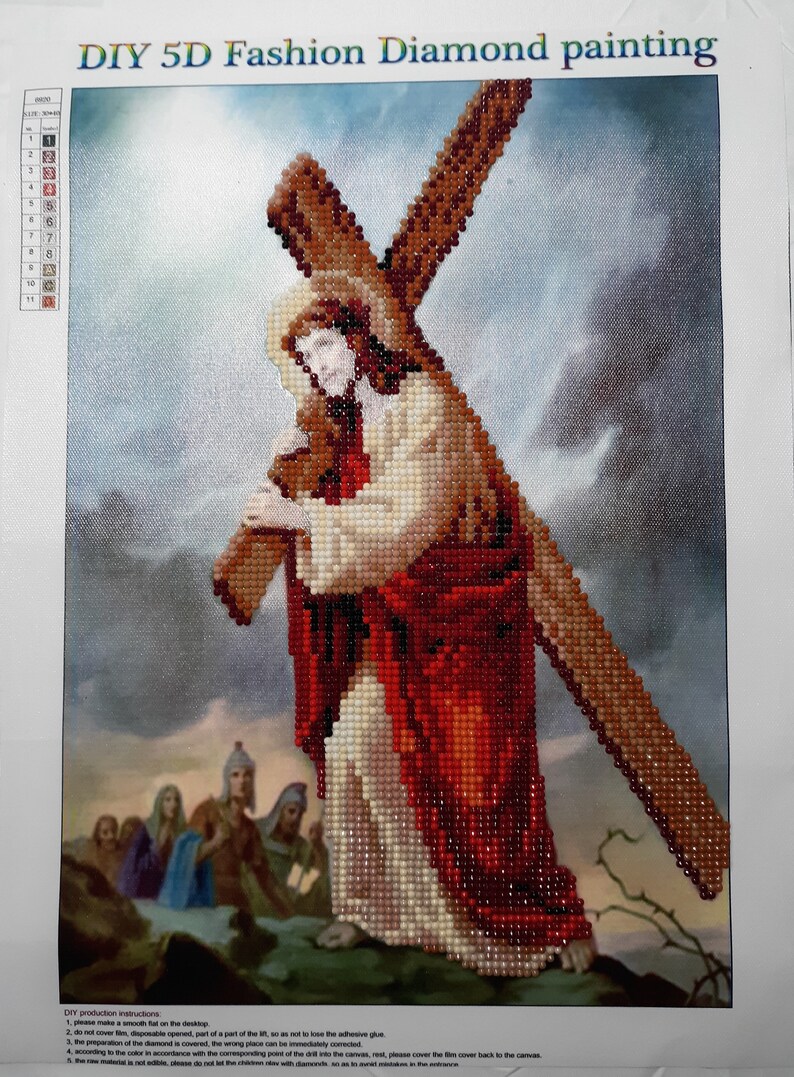 Jesus Carrying Cross Completed 5D Diamond - Etsy