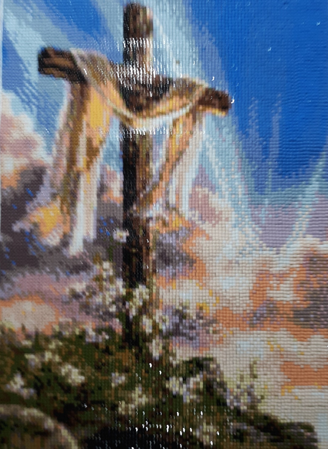 Easter Cross Completed 5D Diamond Painting - Etsy