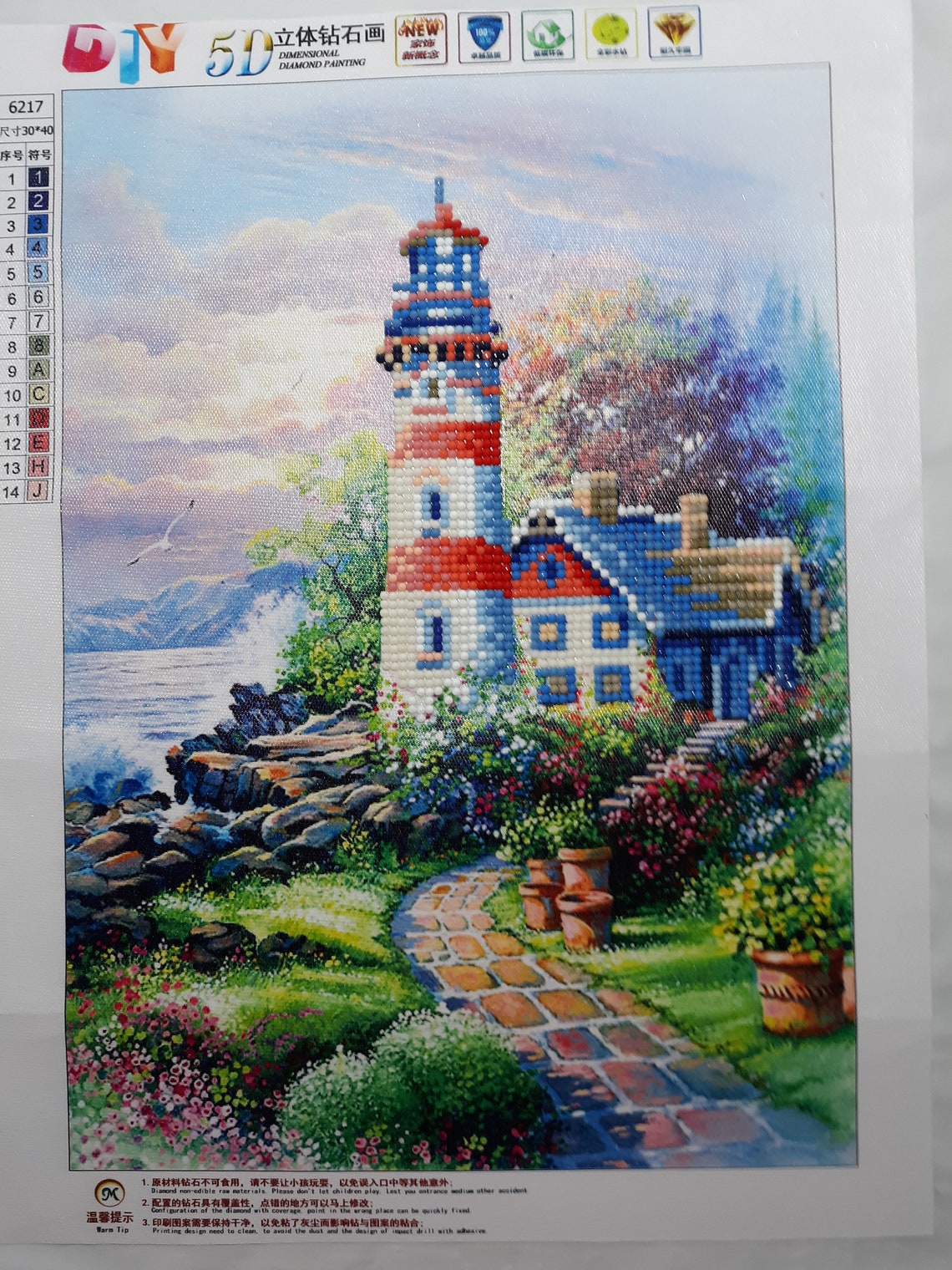 Lighthouse Completed 5D Diamond Painting - Etsy