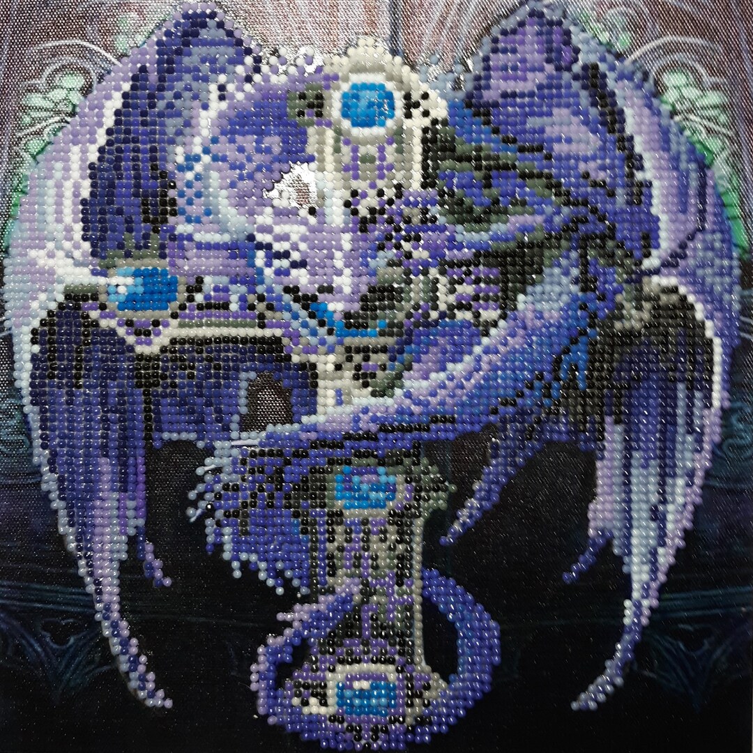 Dragon on Cross Completed 5D Diamond Painting - Etsy