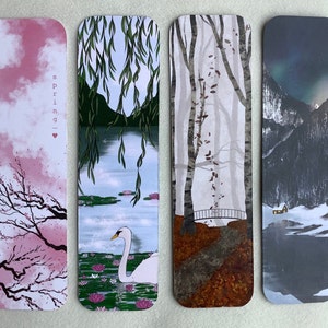 Four Seasons Bookmarks Set of 4 Spring Summer | Etsy