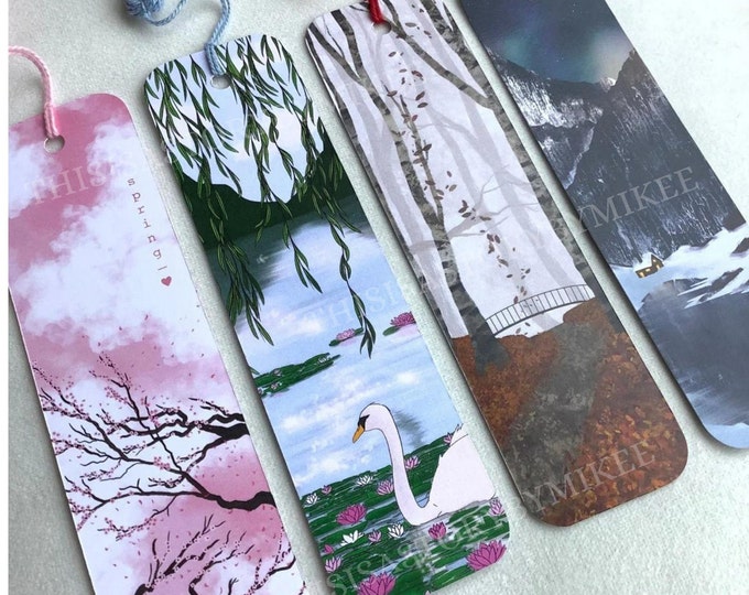 Four Seasons Bookmarks Set of 4 Spring, Summer, Autumn/fall, Winter ...