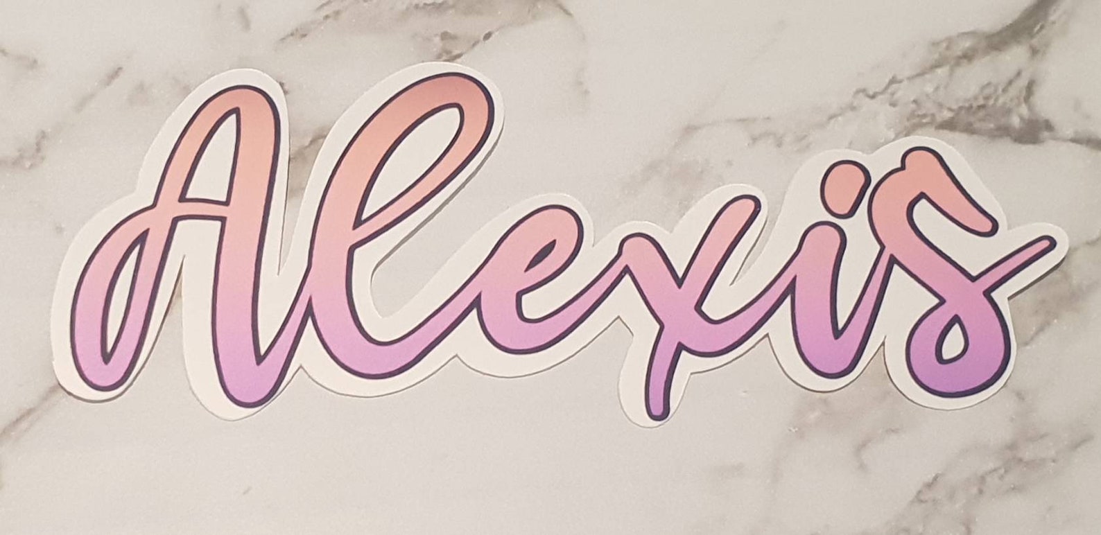 Coloured Personalised Name Sticker Premium Vinyl | Etsy