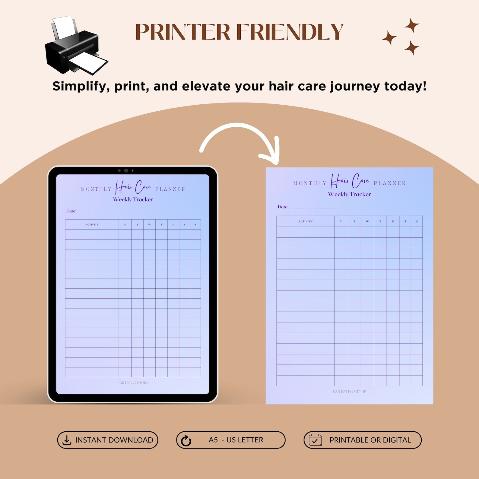Monthly Hair Care Planner, Daily Hair Journal,hair Tracker, Natural ...
