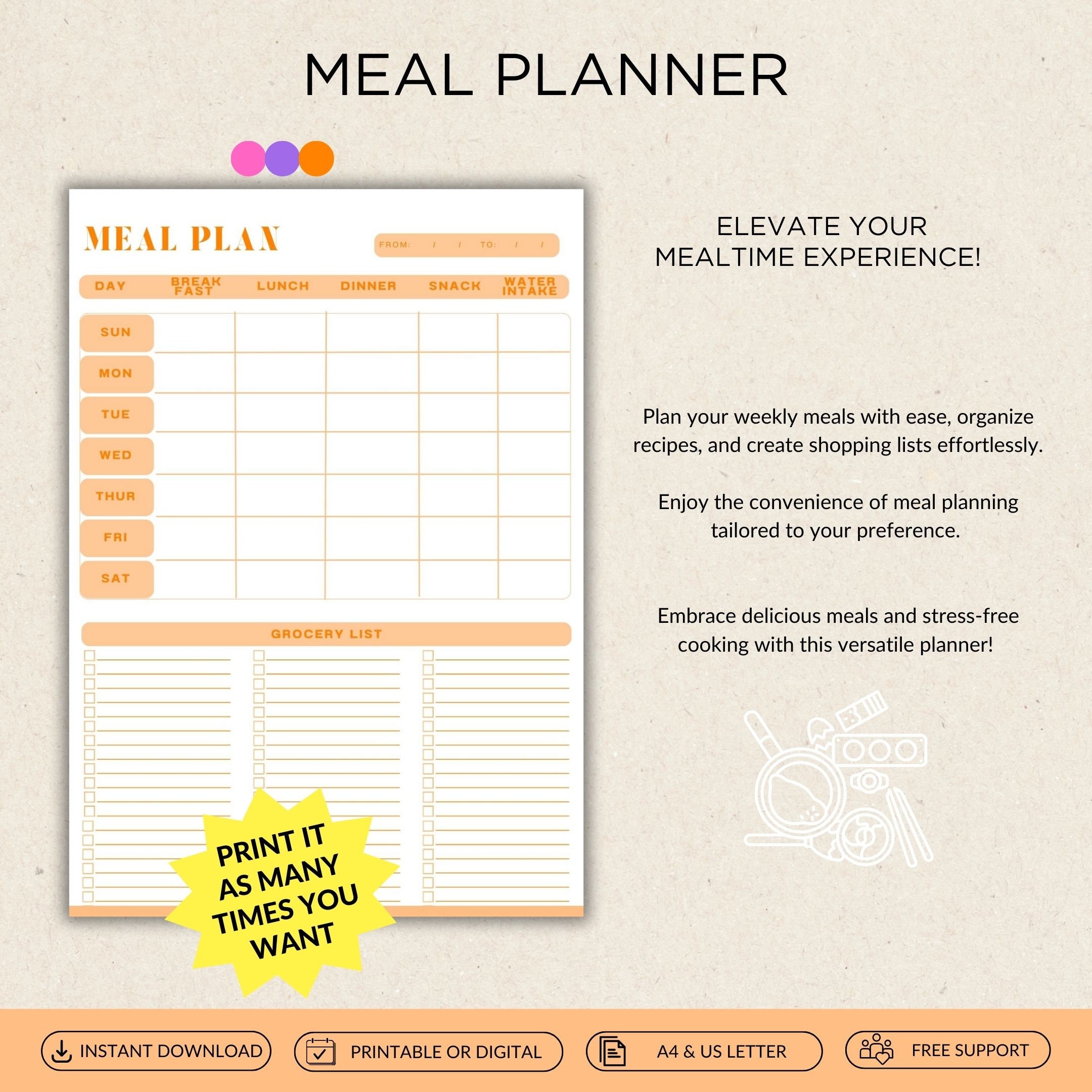 2024 Monthly Calendar Saving Tracker Meal Planner Cleaning - Etsy