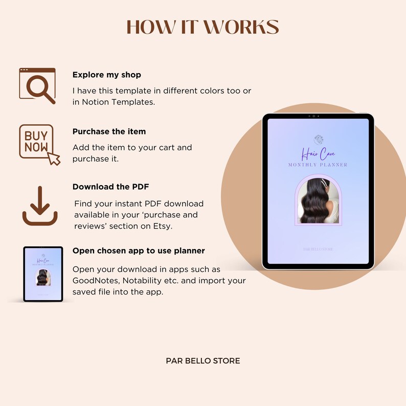 Monthly Hair Care Planner, Daily Hair Journal,hair Tracker, Natural ...