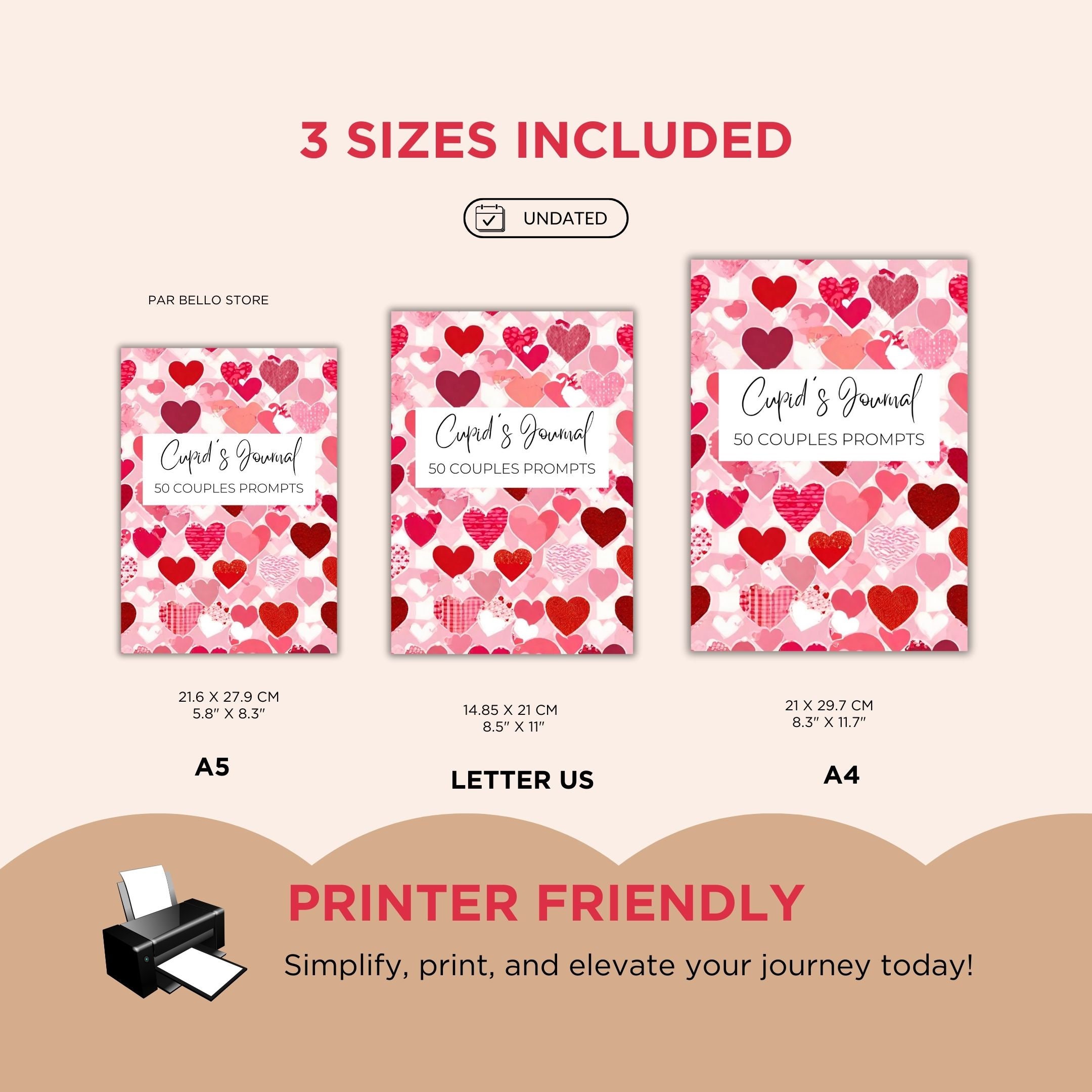 50 Journal Prompts for Couples as Valentine's Day Gift, Digital Writing ...