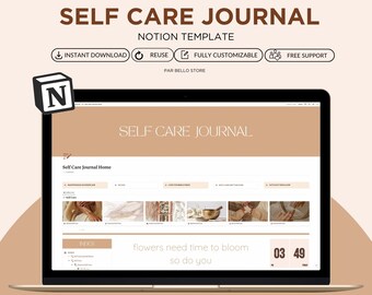 Pink Notion Habit Tracker, Notion Journal & Self Care Planner, Notion ...