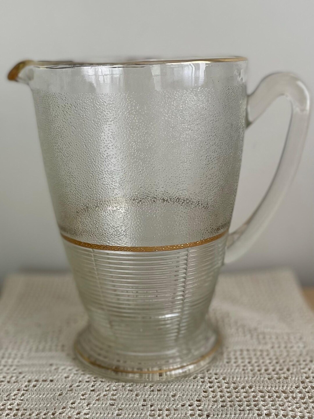 Vintage Australian Glass Beer/water Jug - Etsy
